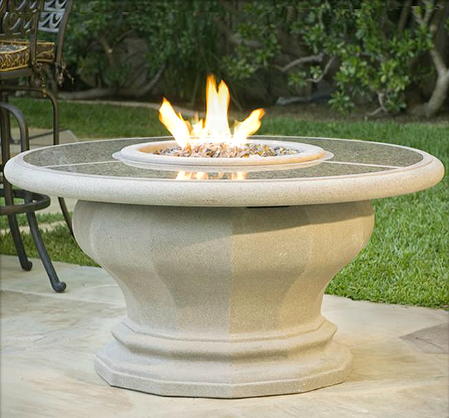 THE FIREPLACE ELEMENT Inverted Firetable (with granite inset)